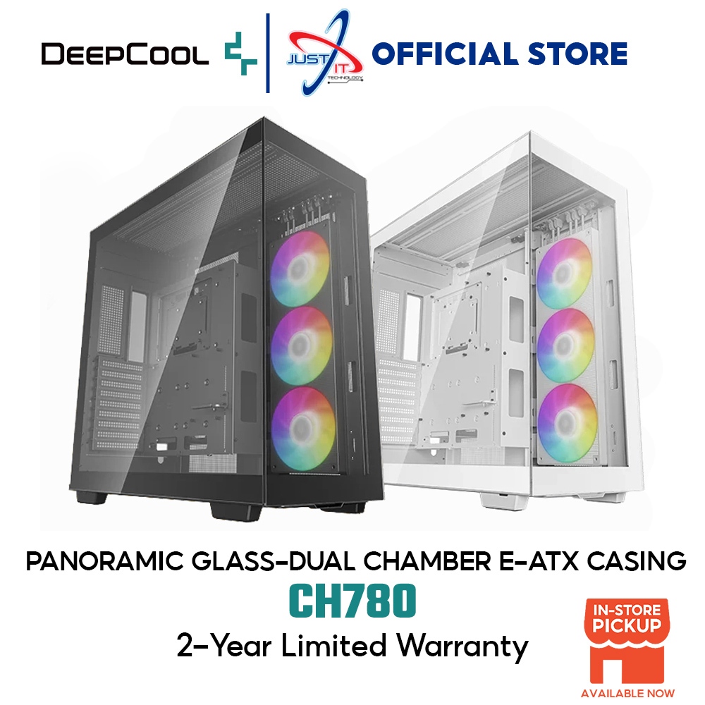 DEEPCOOL CH780 ATX Dual-Chamber PC CASE (BLACK/WHITE) | Shopee Malaysia