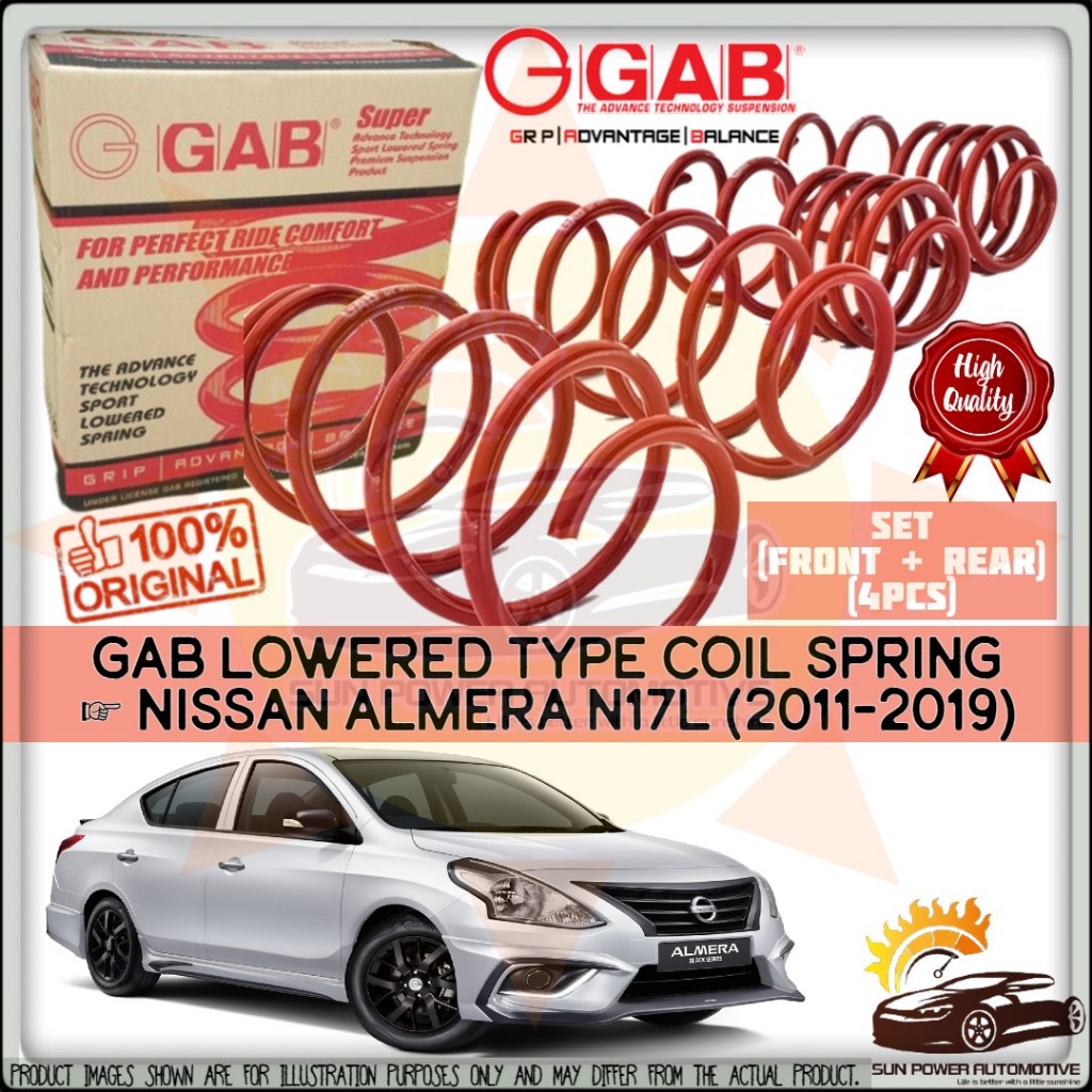 Nissan Almera N17 N17L (2011-2019) GAB SUPER SPORT PREMIUM LOWERED TYPE ...