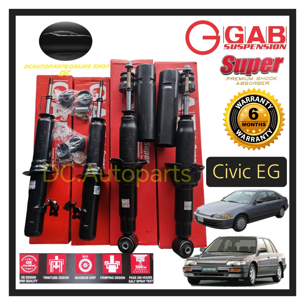 ORIGINAL SUPER PREMIUM GAB HONDA CIVIC EH EG SR4 SH4 ABSORBER FRONT ...