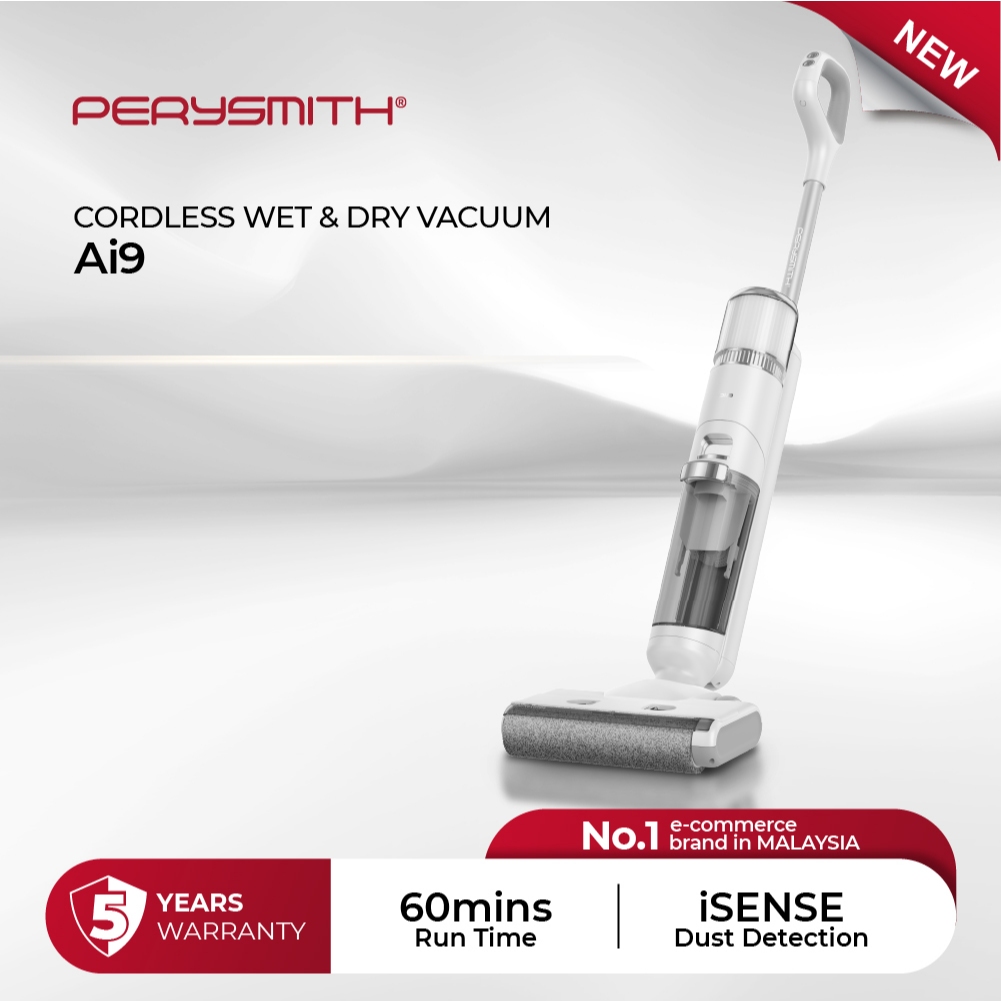 PerySmith Smart Cordless Wet & Dry Vacuum Cleaner Ai Series Ai9 Robot ...