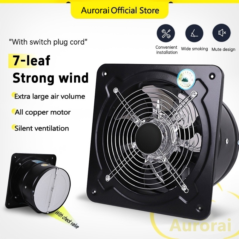Exhaust Fan 4" 6" 8" 10" 12" Inch Kipas Ekzos fan Wall Type Light Duty ...