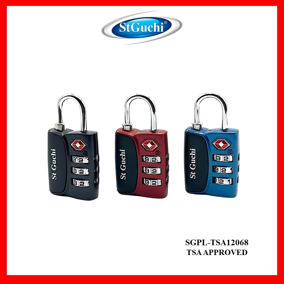 ST GUCHI Luggage Lock SGPL TSA12068 TSA Approved 3 Digit Combination ...