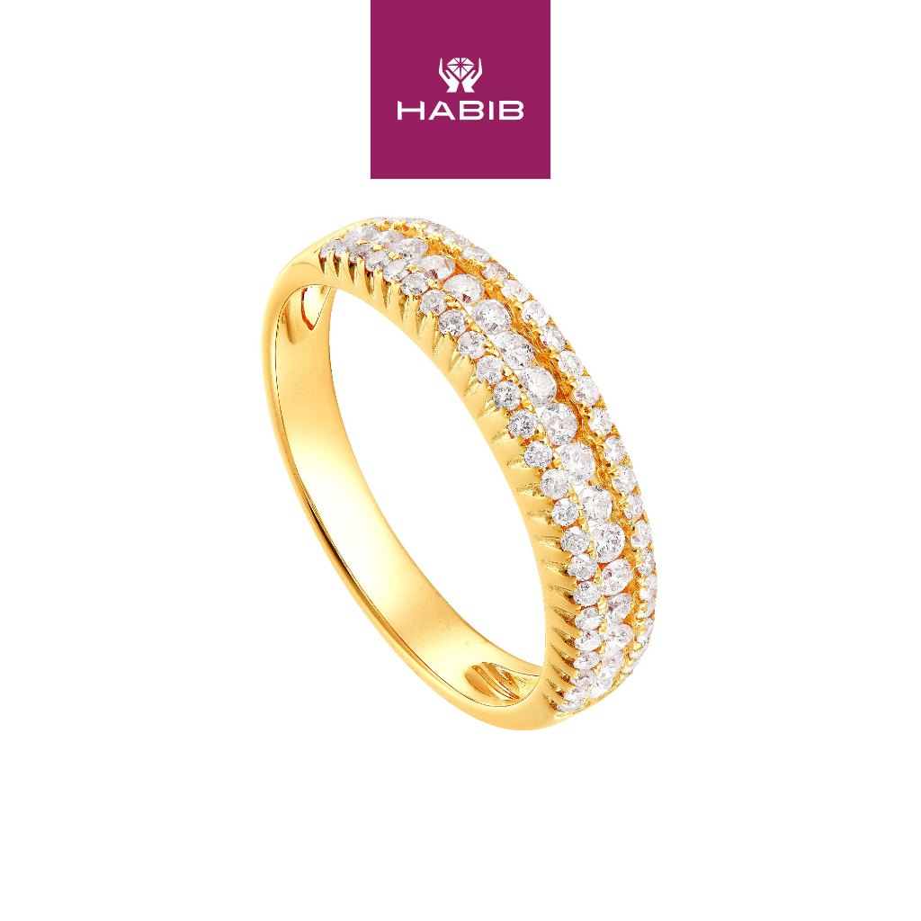 HABIB Baguette Eternity Diamond Ring in 375/9K Yellow Gold 24502 ...