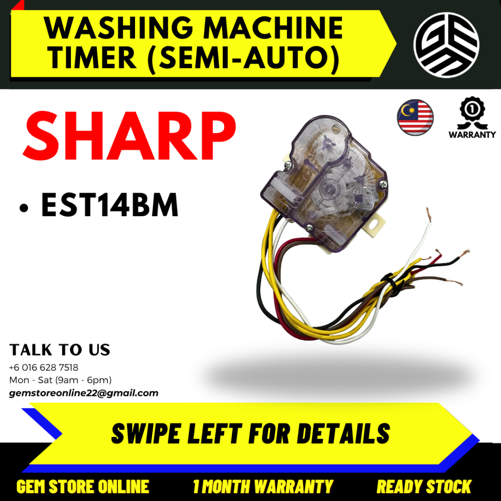 EST14BM SHARP Washing Machine Wash Timer / Timer Mesin Basuh / Sharp ...