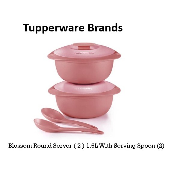 #Tupperware Blossom Round Server (2pcs) 1.6L with Serving Spoon OR (1pc ...