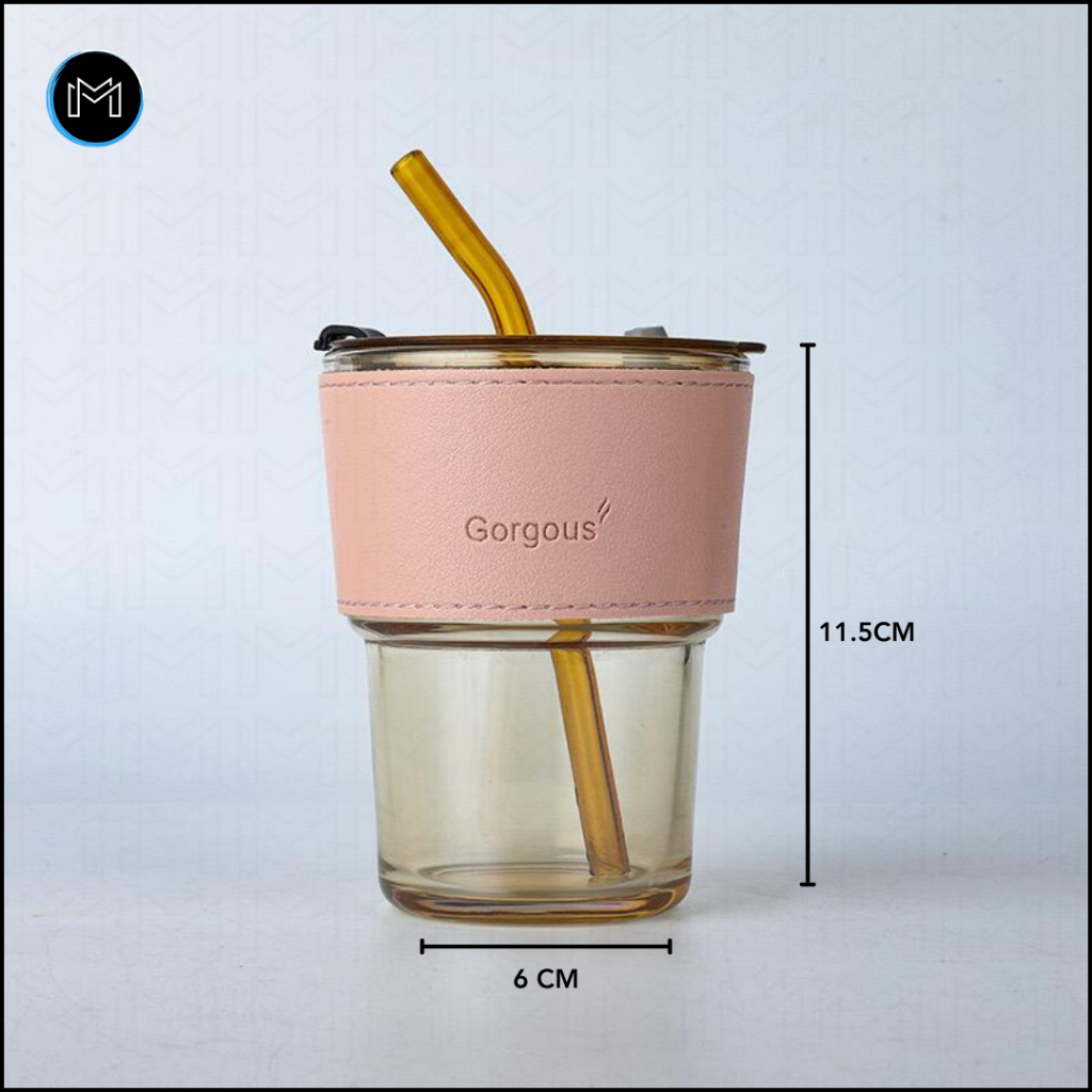 GLASS STRAW CUP RESISTANT BOTTLE VIRAL COFFEE GLASS MUG TRANSPARENT MUG ...