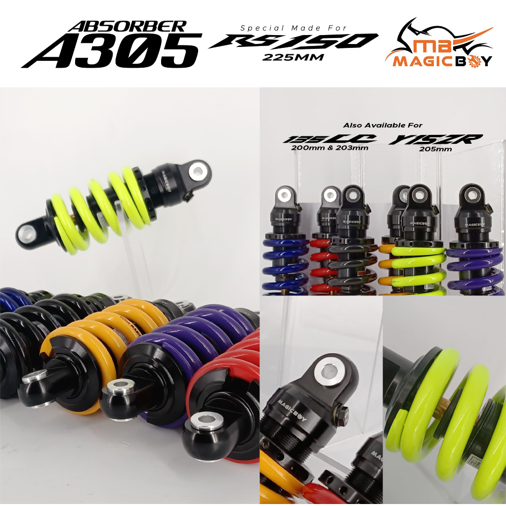 ABSORBER MAGIC BOY A305 200MM 203MM LC135 205MM Y15ZR 225MM RS150 BLACK ...