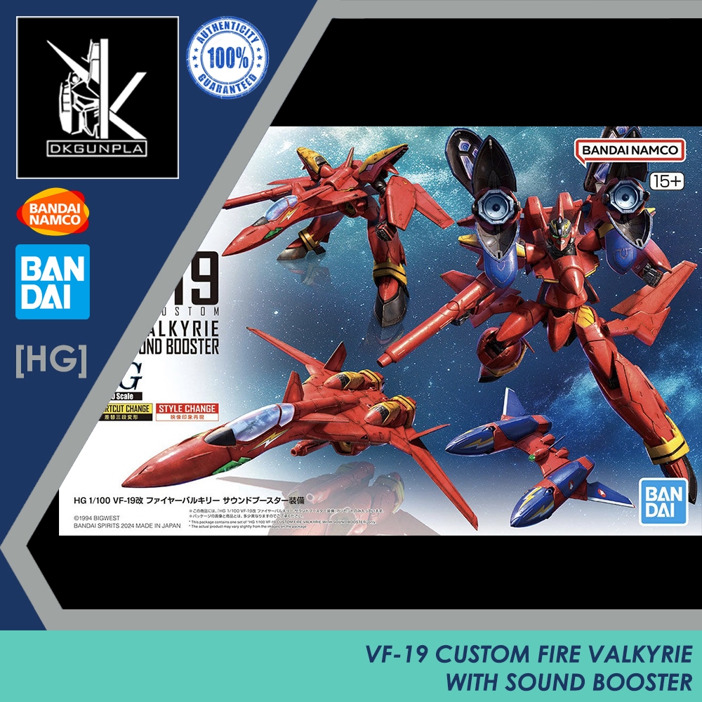 [HG] VF-19 Custom Fire Valkyrie with Sound Booster | Shopee Malaysia