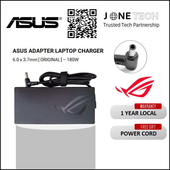 [ ORIGINAL ] GENUINE 100% - ASUS TUF/ROG - 180W GAMING ADAPTER 6.0mm*3.7mm Laptop Power Charger ...