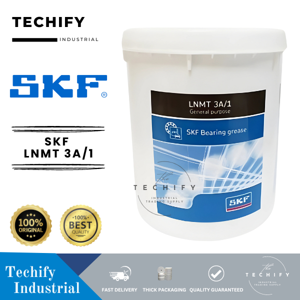 SKF Grease - LNMT 3A/1 Bearing Grease ( 1KG / Can ) General Purpose / Amber Colour 100% ORIGINAL ...