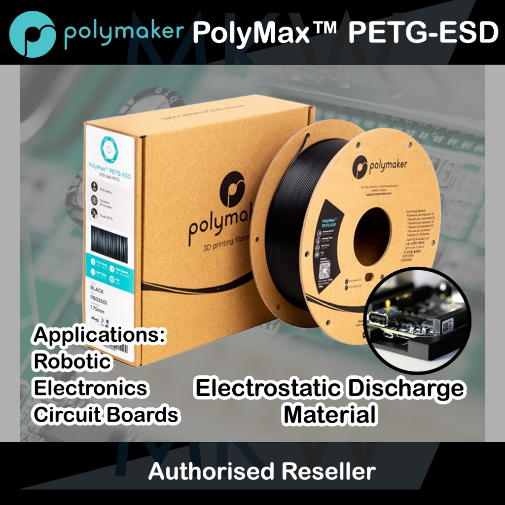 Polymaker PolyMax ™ Fiberon PETG-ESD Filament | ESD Safe | Electronics ...