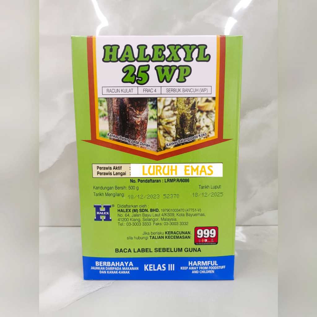 HALEXYL 25WP [metalaxyl 25.0%] (500GRAM) RACUN KULAT | Shopee Malaysia