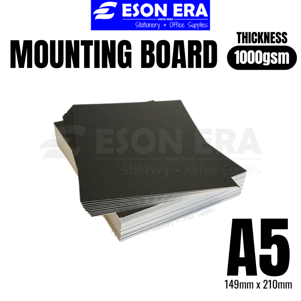 [A5] Mounting Board A5 1000gsm Black 1pc Card Board Chip Board Kad ...