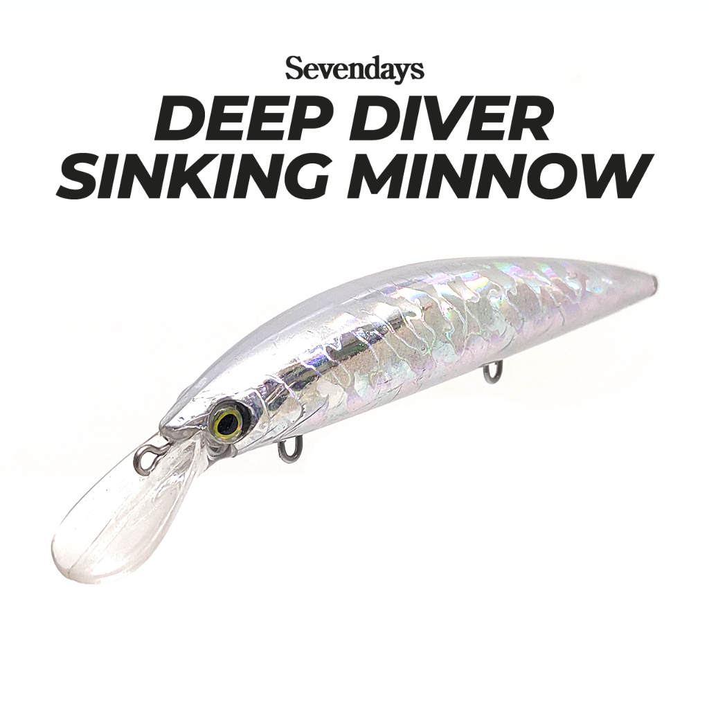 Deep Diver Sinking Minnow 11cm / 33g Pintail Fishing Casting Jigging ...