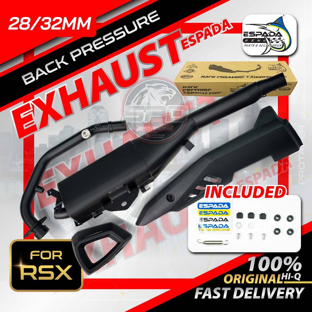 RSX Exhaust Set Espada Back Pressure ( 28MM / 32MM ) Cutting Standard RSX-150 ESPADA For RS-X ...