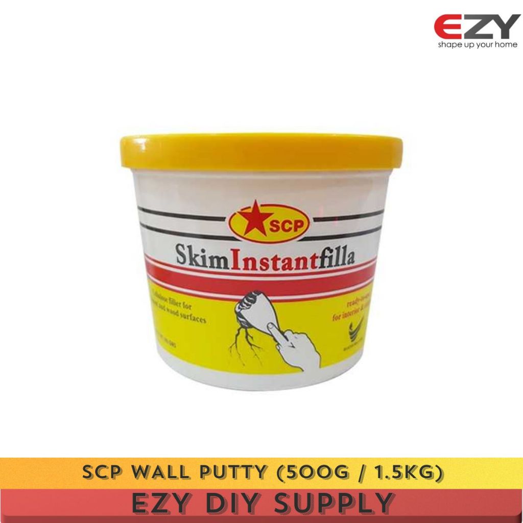 SCP wall putty Filler 500gm/1.5kg Dinding Batu Plaster Partition ...