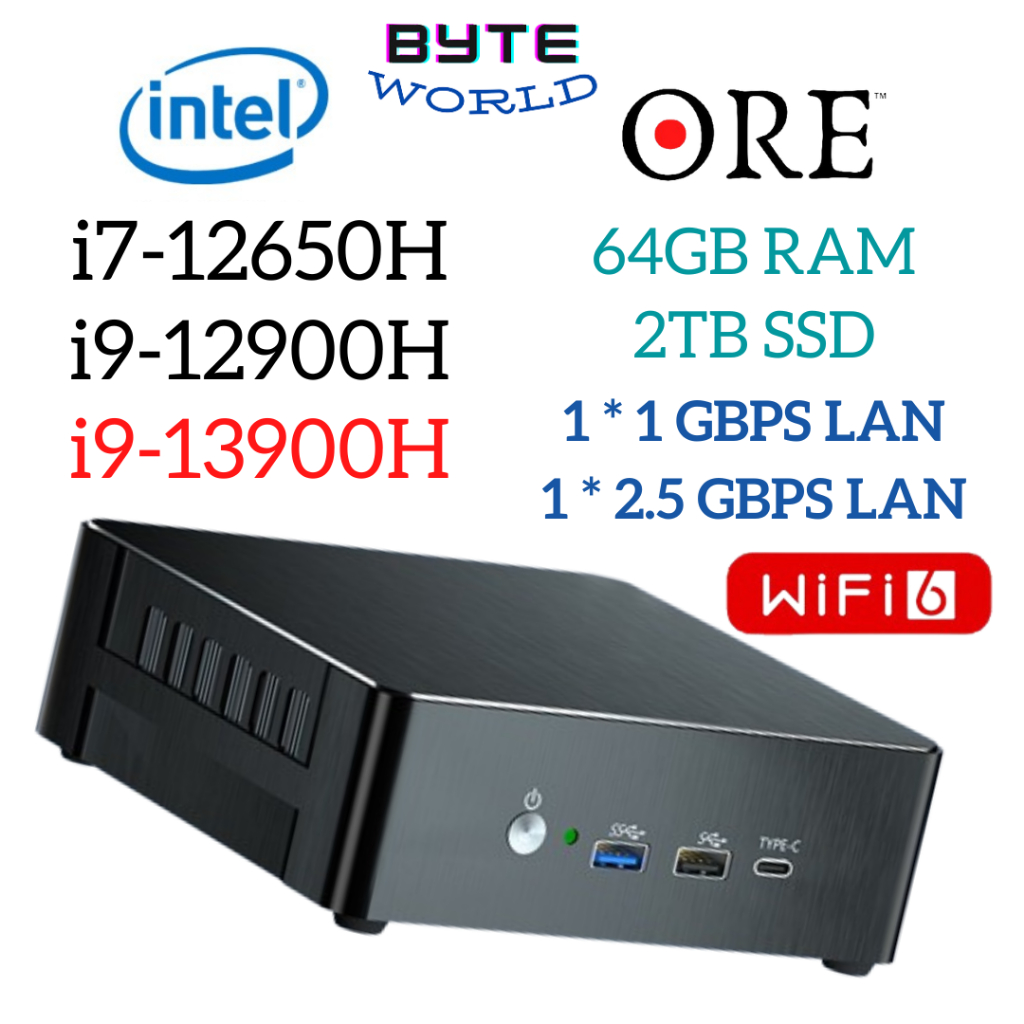 ORE Intel i9 13900H Windows Mini PC 64GB DDR4 RAM 2TB PCIE 4 SSD WiFi6 ...