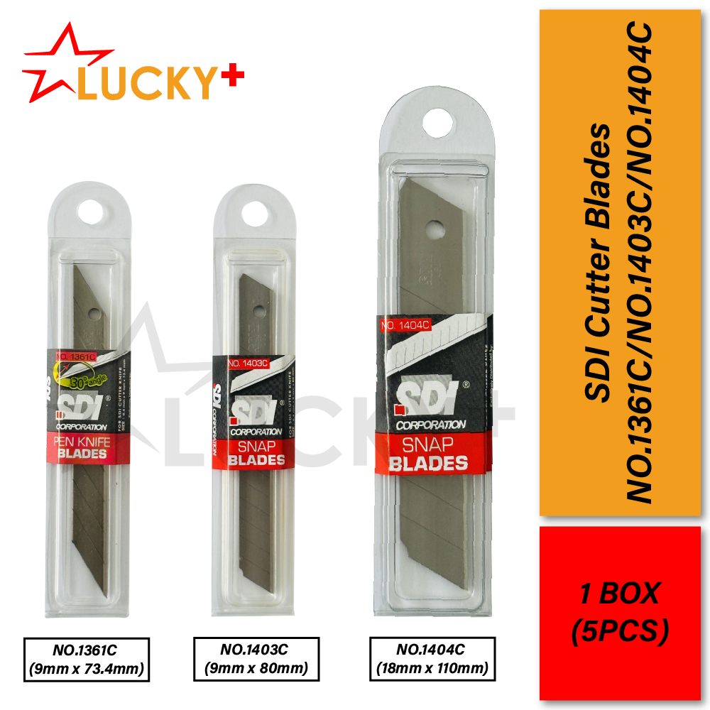 SDI Cutter Blade Refill NO.1404C/1403C/1361C (1tube/5Pcs) Cutter Blades | Cutter Refill | Shopee ...