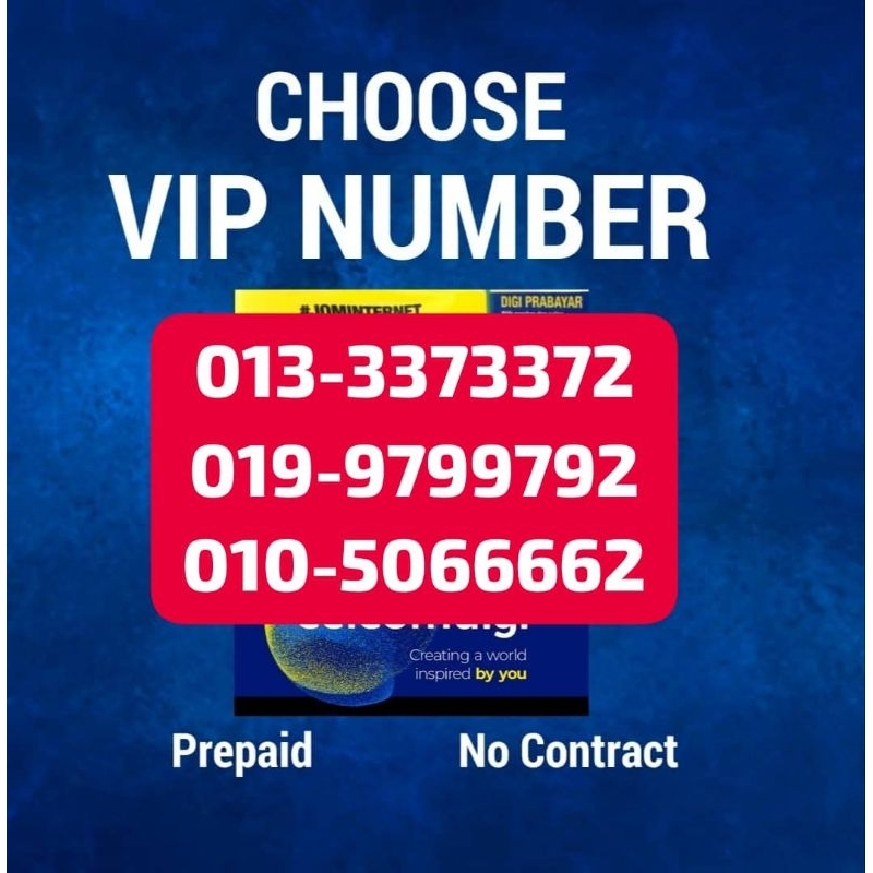 Number Vvip Prepaid!! | Shopee Malaysia