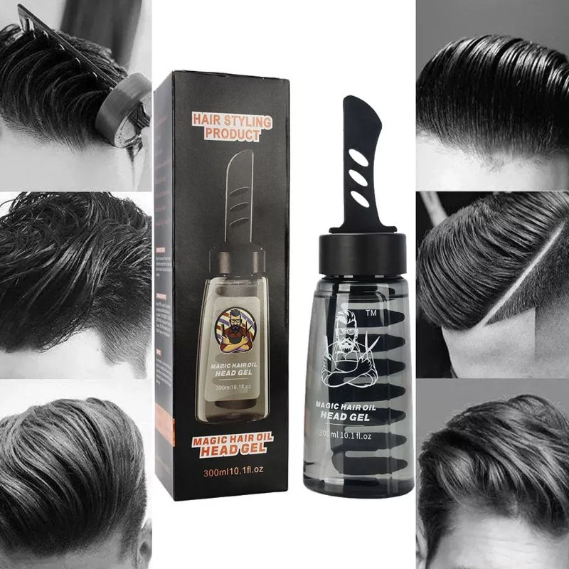 Men‘s Hair Gel Rambut lelaki Styling gel comb Hair styling in 3 seconds ...