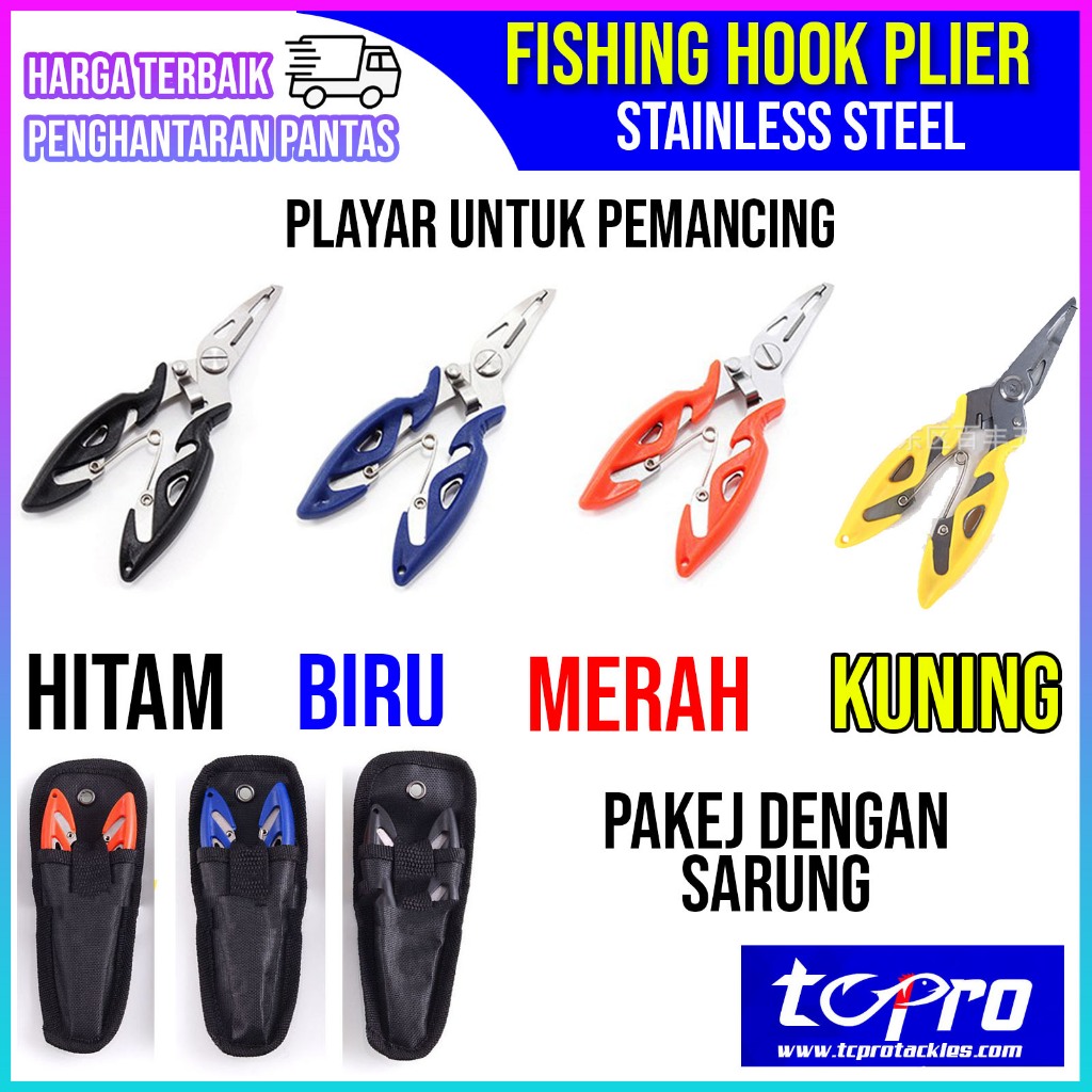 Stainless Steel Fishing Split Ring Hook Plier Playar Memancing | Shopee ...