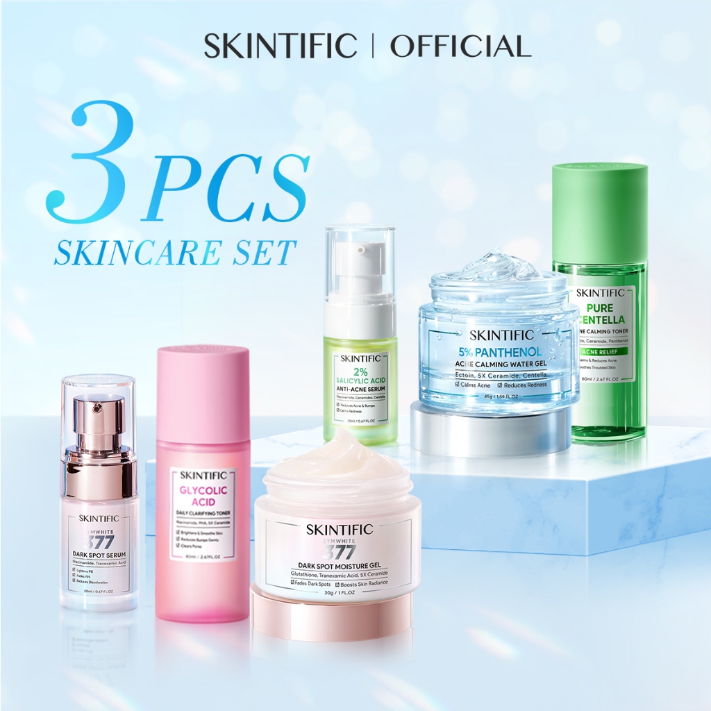 SKINTIFIC 3Pcs Paket Skincare With Serum Barrier Repair Moisture Gel ...