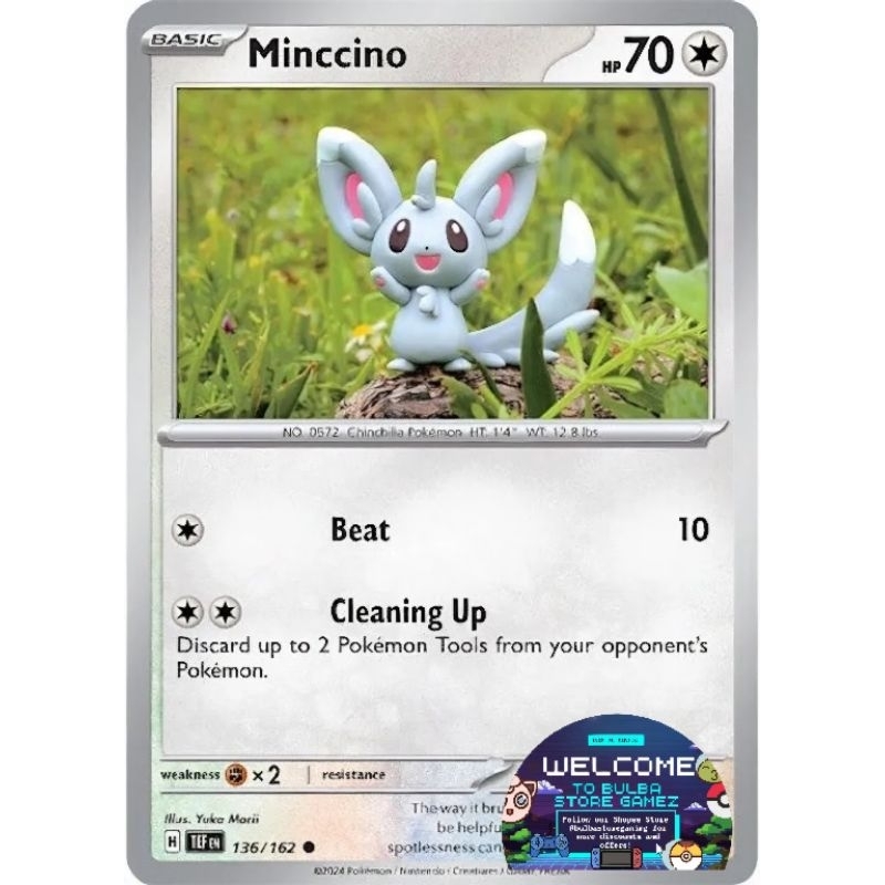 Minccino 132/162 SV05 Temporal Forces TEF Pokémon TCG Card Game Scarlet & Violet Original ...