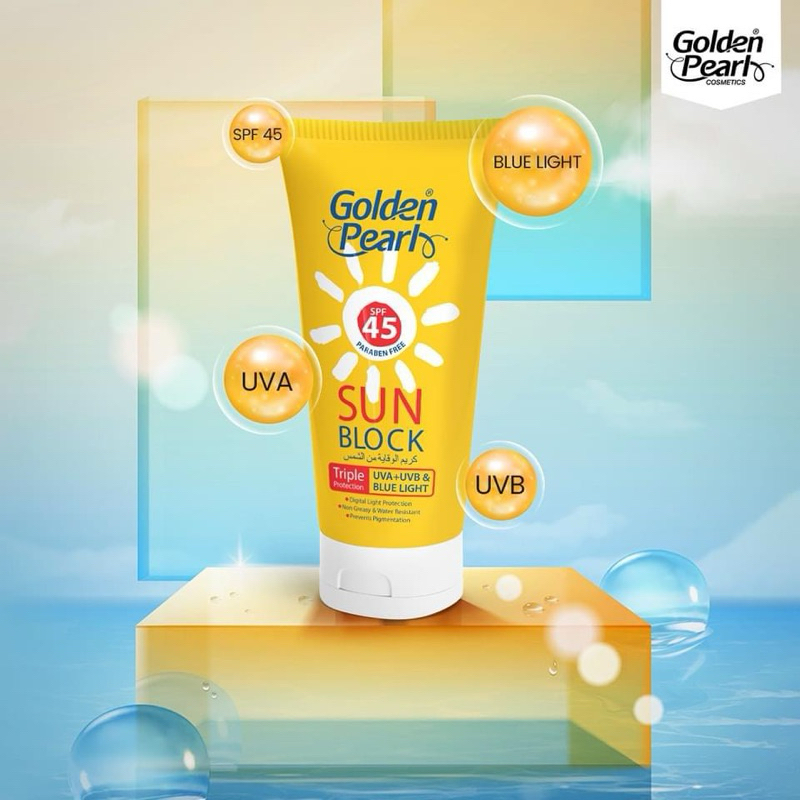 Golden Pearl Sun Block SPF45 Triple Protection | Shopee Malaysia