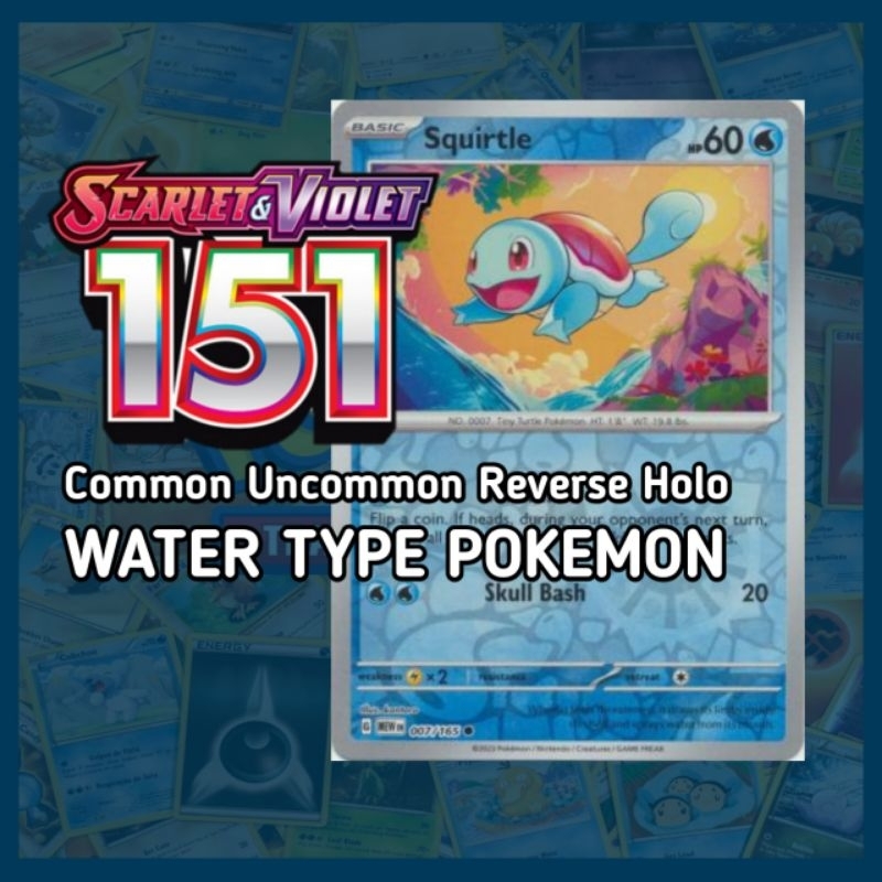 Scarlet And Violet 151 - WATER C/UC Reverse Holo | Shopee Malaysia