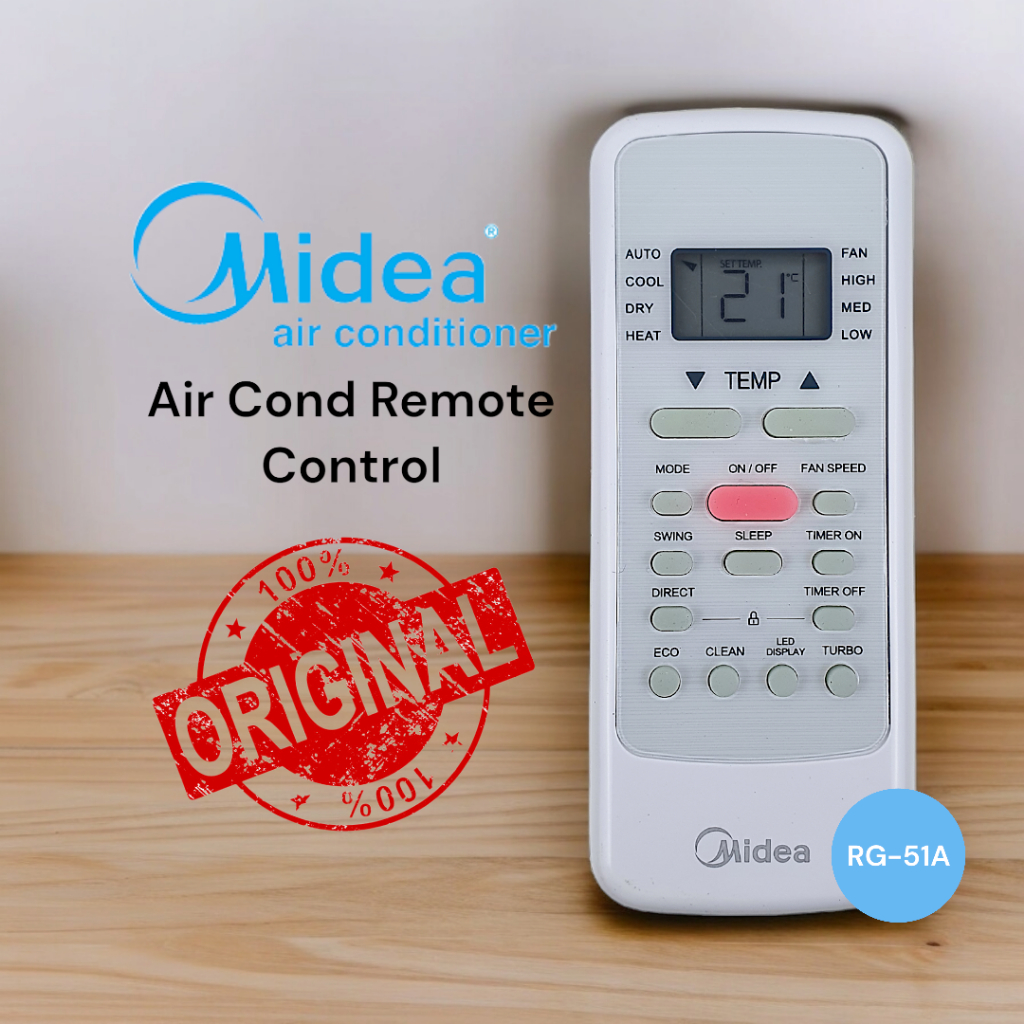 Midea RG-51A Original Air Conditioner Remote Control | Shopee Malaysia