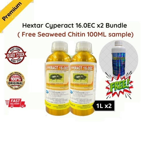 Hextar Cyperact 16.0EC Insecticide x2/Cypermethrin/ Racun Serangga/杀虫剂/ Racun Ulat Pengorek Buah ...