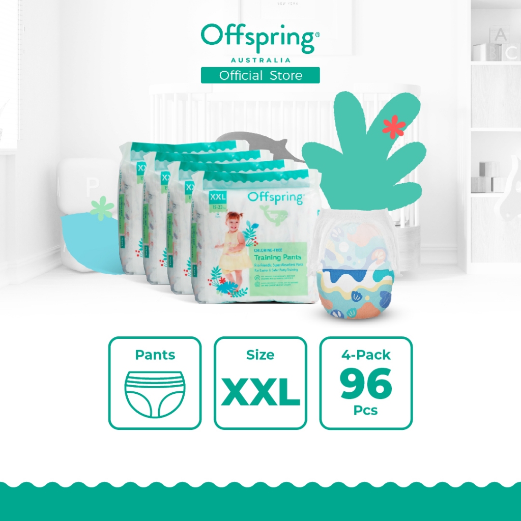 Offspring Fashion Baby Diapers Pants XXL (96pcs) [4 Packs] | Shopee ...