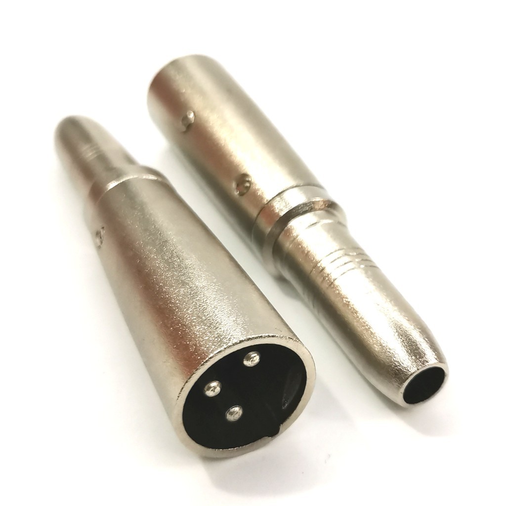 Stereo Audio AV 3 Pin XLR Adapter male Jack Connector Socket metal ...