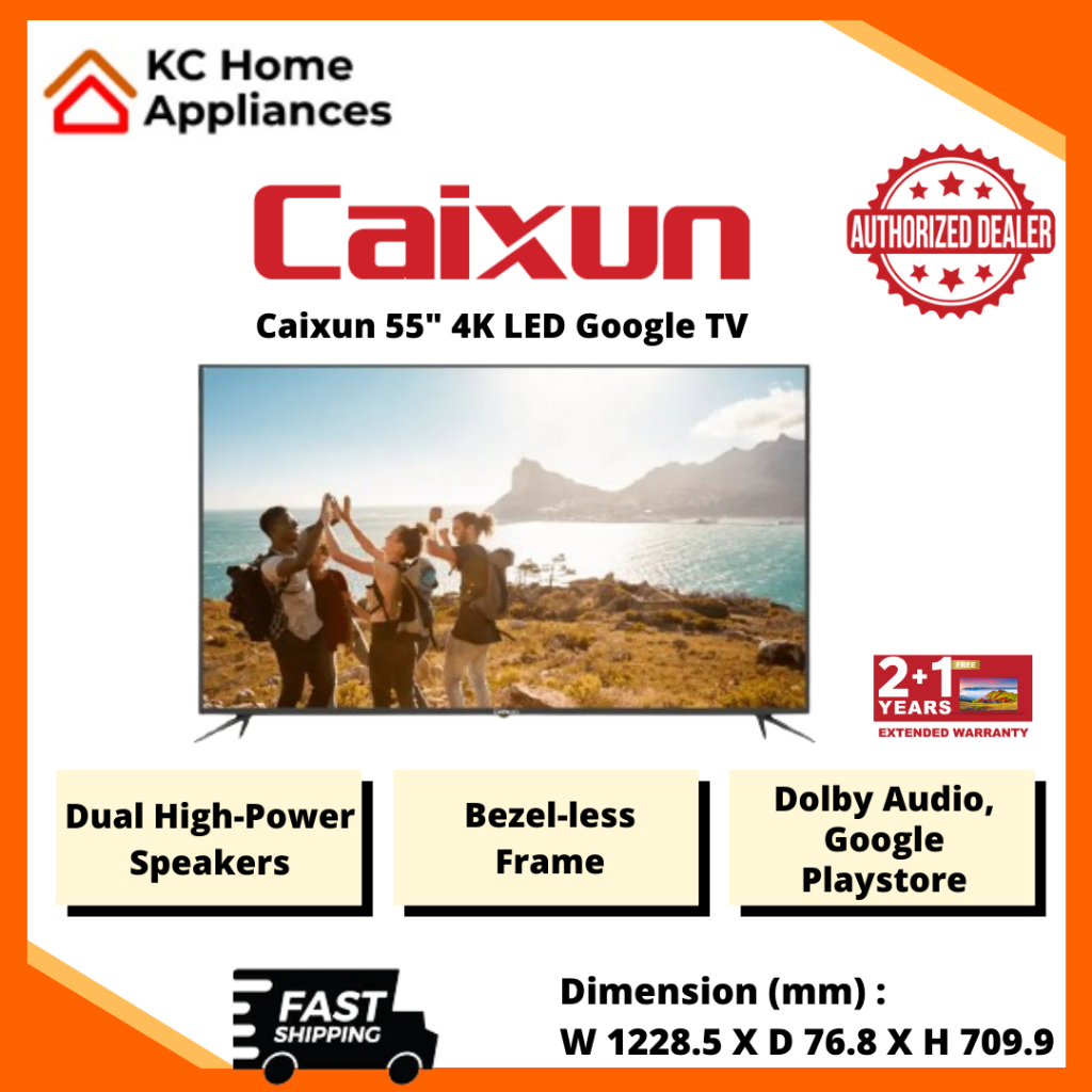 Caixun 55"/65" 4K LED Google TV | Google Play Store | Dolby Audio ...