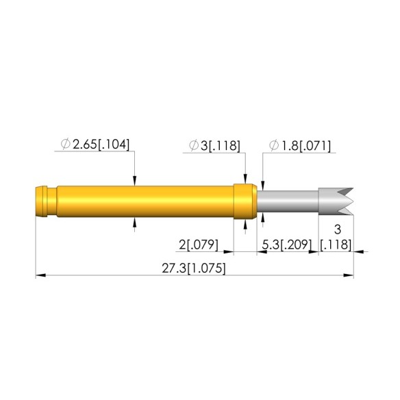 INGUN Pogo Pins Test probe Spring Test Probe Crown Head GKS-113 204 230 ...