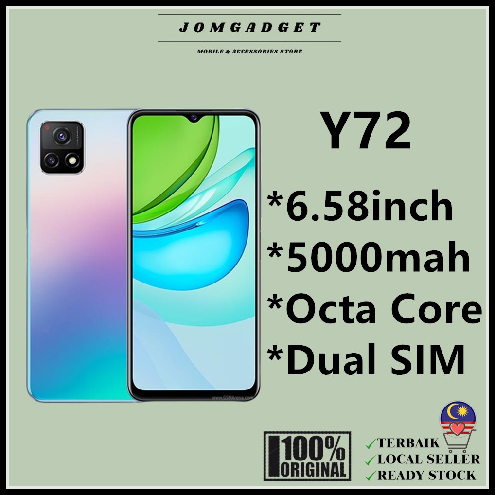 VIVO Y72 (12GB+256GB ROM, 6.58', 48MP 5000mAh ) - ( FREE FULLSET 1 YEAR ...