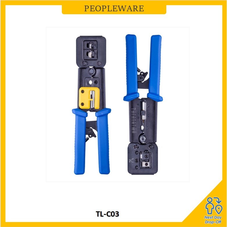 EZ RJ45 Crimp Tool Pass Through Cat5 Cat5e Cat6 Crimping Tool for RJ45 ...