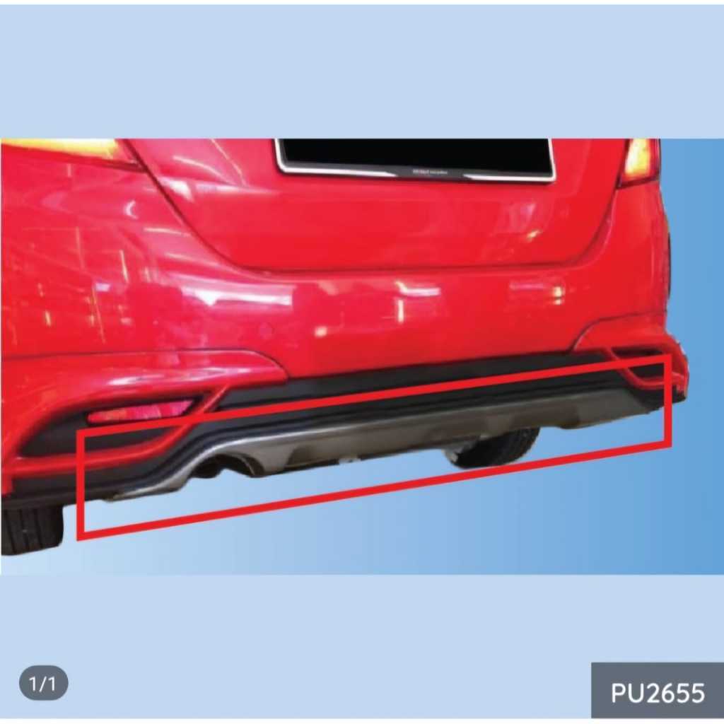 Perodua Bezza 2016 Rear Diffuser Gear Up PU Body Kit Ready Stock ...