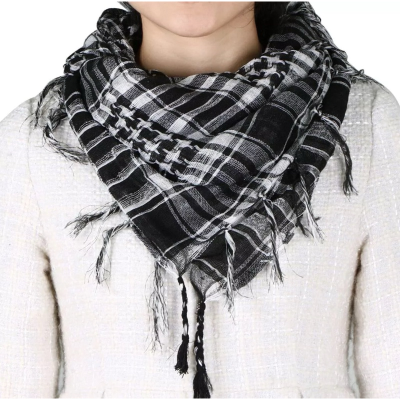 38 units Black and white Yassir Arafat Scarf Shemagh Arab Save Gaza Men ...