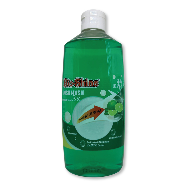 3x Concentrated Anti Bacterial Liquid Dish Wash Lemon 800ml Bio-Shine ...