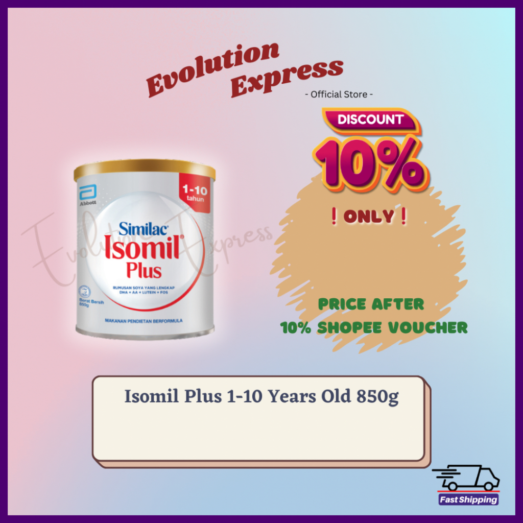 Abbott Isomil Plus Soy Milk Formula 850g /400gx2 (1-10 Years) - Exp 07/ ...