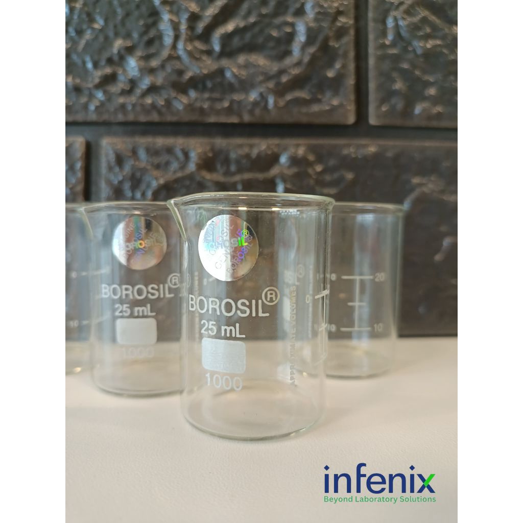 Borosil Beaker, With Spout, Low Form, 25mL, READY STOCK | Shopee Malaysia