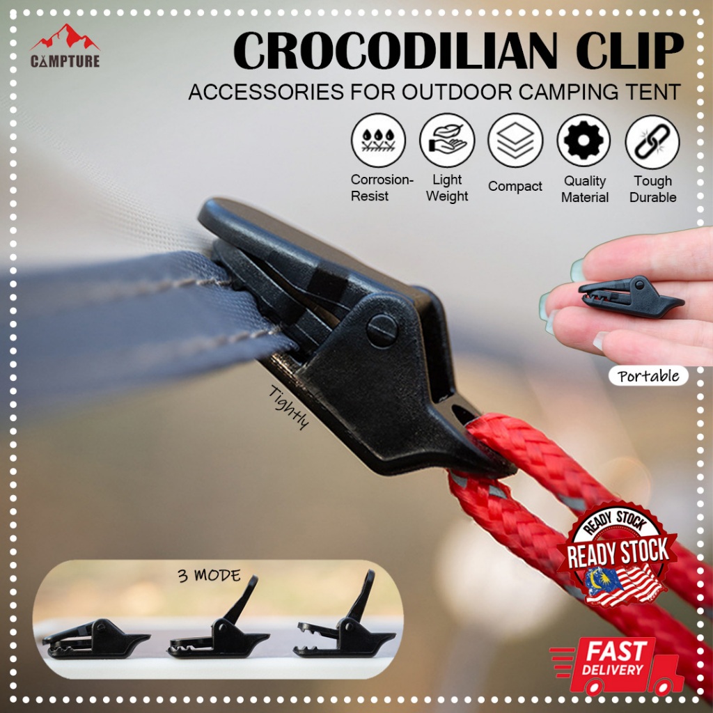【CAMPTURE】Mini Tarp Clip Clamp Camping Tent Tarp Flysheet Outdoor ...