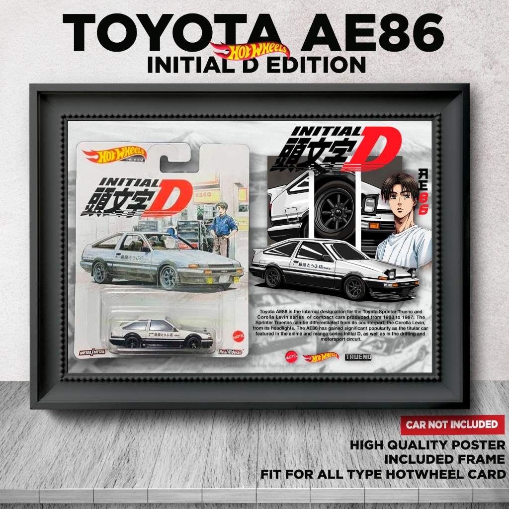 Frame Hotwheels Toyota AE86 Initial D Poster With Frame | Shopee Malaysia