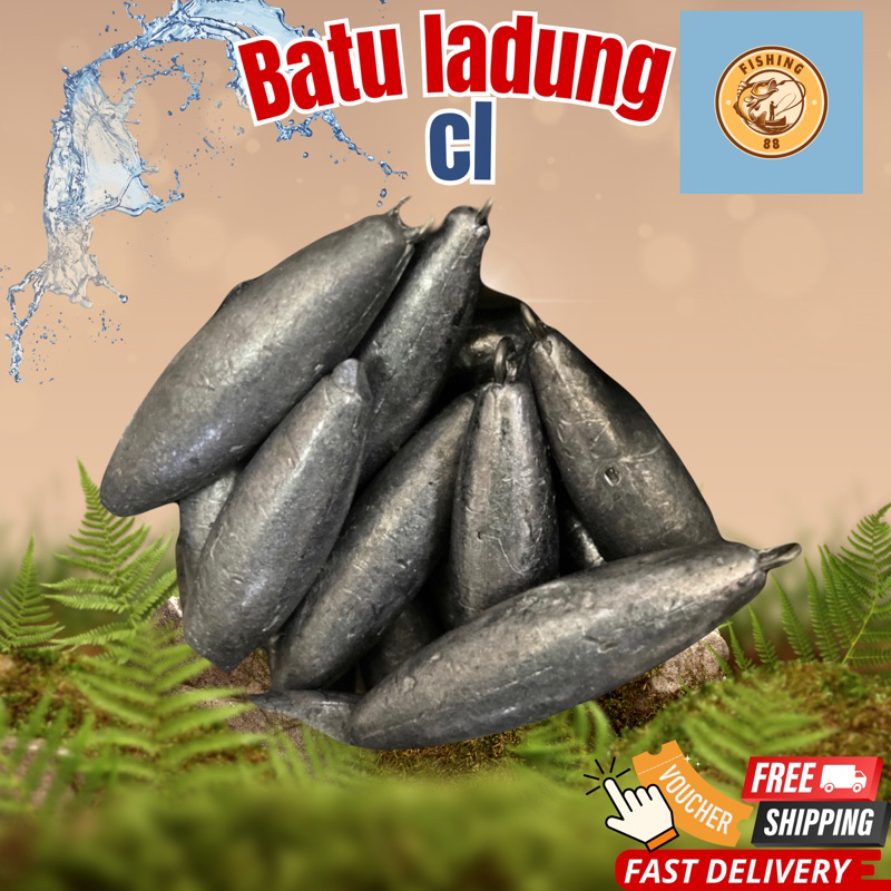 batu timah ladung CL/ fishing lead sinker | Shopee Malaysia