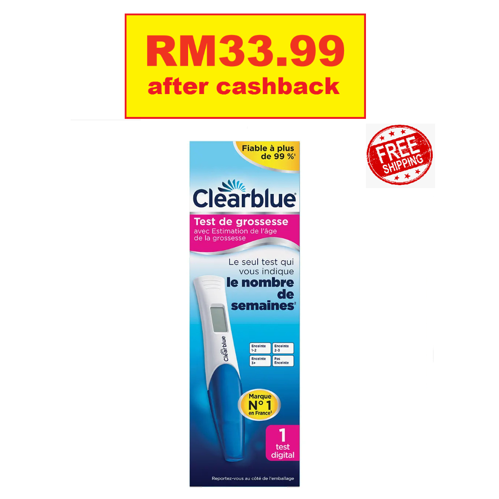 100[RM33.99 after cashback] CLEARBLUE PREGNANCY TEST DIGITAL / EASY (1 ...
