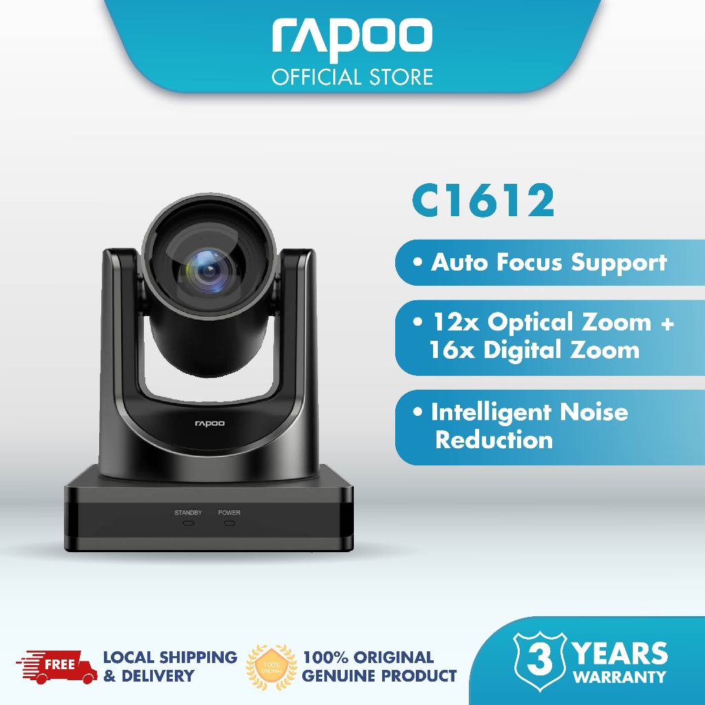 Rapoo HD Video Conference Camera C1612 | Shopee Malaysia