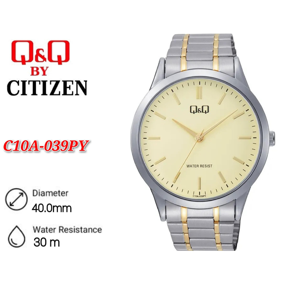 Q&Q Japan by Citizen Men's Stainless Steel Watch C10A - Two Tone | Shopee Malaysia
