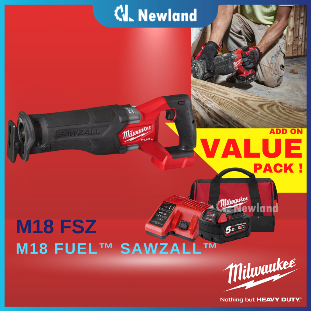 Milwaukee M18 FSZ Fuel Reciprocating Saw Sawzall / Brushless Motor ...