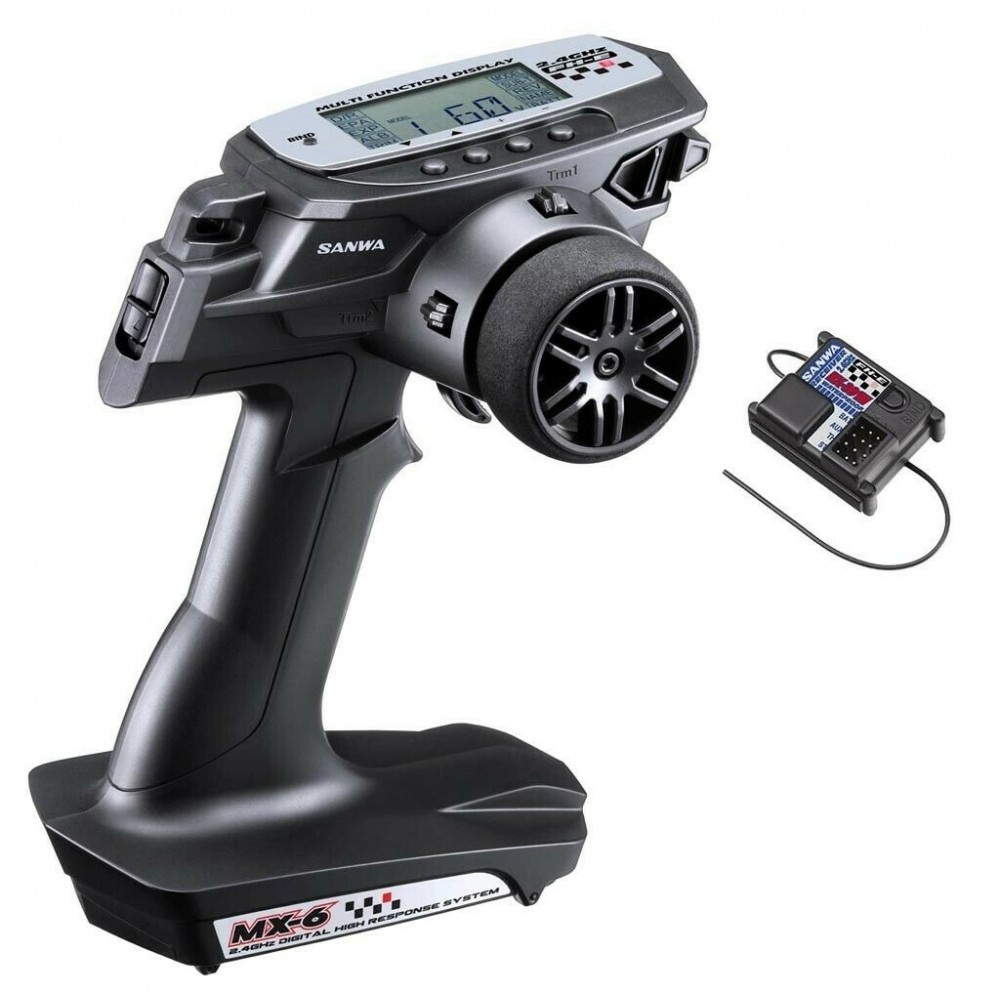 SANWA AIRTRONICS MX-6 FH-E 2.4GHZ RADIO SYSTEM W/RX-391W 3-CHANNEL ...